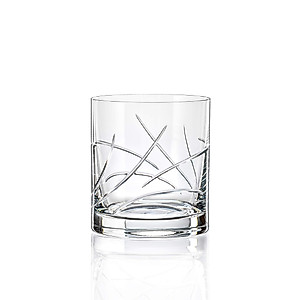 Barski Glass Tumbler - Old Fashioned - Whiskey Glasses - Classic Lowball - Set of 4 Tumblers - Rocks Glass - Bourbon - Scotch - Whisky - Cocktails - Cognac - 9.5 Oz. - Made in Europe