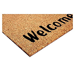 Calloway Mills AZ105001729 Kitty Korner Doormat, 17" x 29", Natural/Black