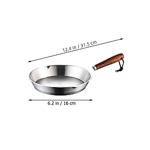 Healvian Small Nonstick Frying pan,Single Egg Frying Pan,6in Stainless Steel Pan,Nonstick Egg Pastry Pan,Metal Fry Pan,Cast Iron Skillet,Mini Skillet with Drip-Spout,for Camping Indoor and Outdoor