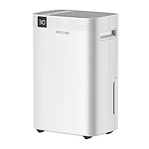 VOVGUU Home Dehumidifier 50pint up to 4500 Sq.Ft For Basements, Large & Medium Sized Rooms, and Bathrooms with Intelligent Touch Control, 24 Hr Timer, and 0.66 Gallon Water Tank