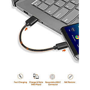 CableCreation Short USB to USB C 0.5FT USB A to USB C 3A Fast Charging Cable 480Mbps for Power Bank Galaxy S23 S23+ S22 S21 S20/MacBook, Pixel, 15cm Black