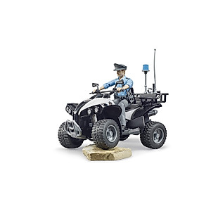 Bruder 63011 Police Quad w Light Skin Policeman and Accessories