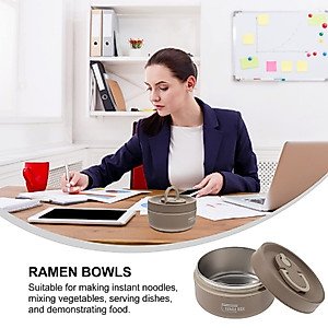 Hemoton Soup Cup Lunch Soup Bowl Insulated Stainless Steel Food Jar Soup Container with Handle Lunch Cup for Adults and Students to Carry Lunch Container