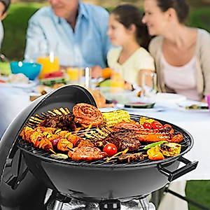 Wonlink Charcoal Grill, 18.5 Inch Portable Camping BBQ Grill with Wheels for Outdoor Cooking Picnic Barbecue