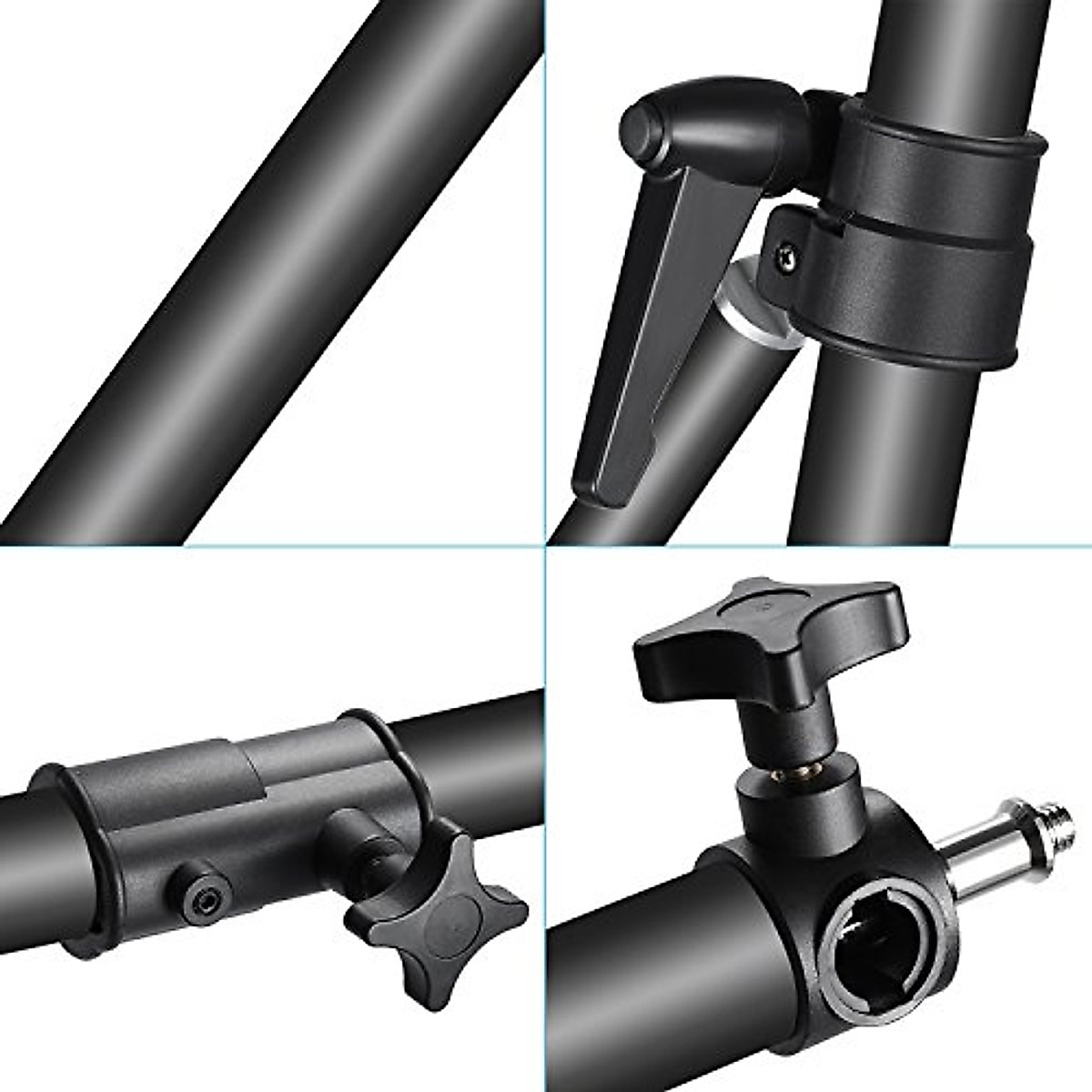 Neewer Wall Mounting Boom Arm with Triangle Base for Photography Studio Video Strobe Light Monolight Softbox Umbrella Reflector, 180 Degree Rotation, Max Length 66.5 inches/169centimeters (Black)