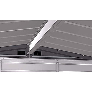 Arrow Select 6' x 7' Outdoor Lockable Steel Storage Shed Building, Charcoal