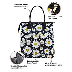 JOYHILL Insulated Lunch Bag for Women, Thermal Lunch Tote Bag, Leakproof Lunch Box Bag Lunch Handbag with Front Pocket, Water Resisted Lunch Bag for Work Picnic