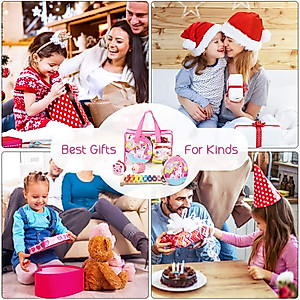 oathx Baby Musical Toys for Toddler Kids Musical Instruments Girls Toys 14 Pcs, 1st Birthday Girl Gifts with Wood Xylophone Tambourine Maracas Egg Shaker Pink