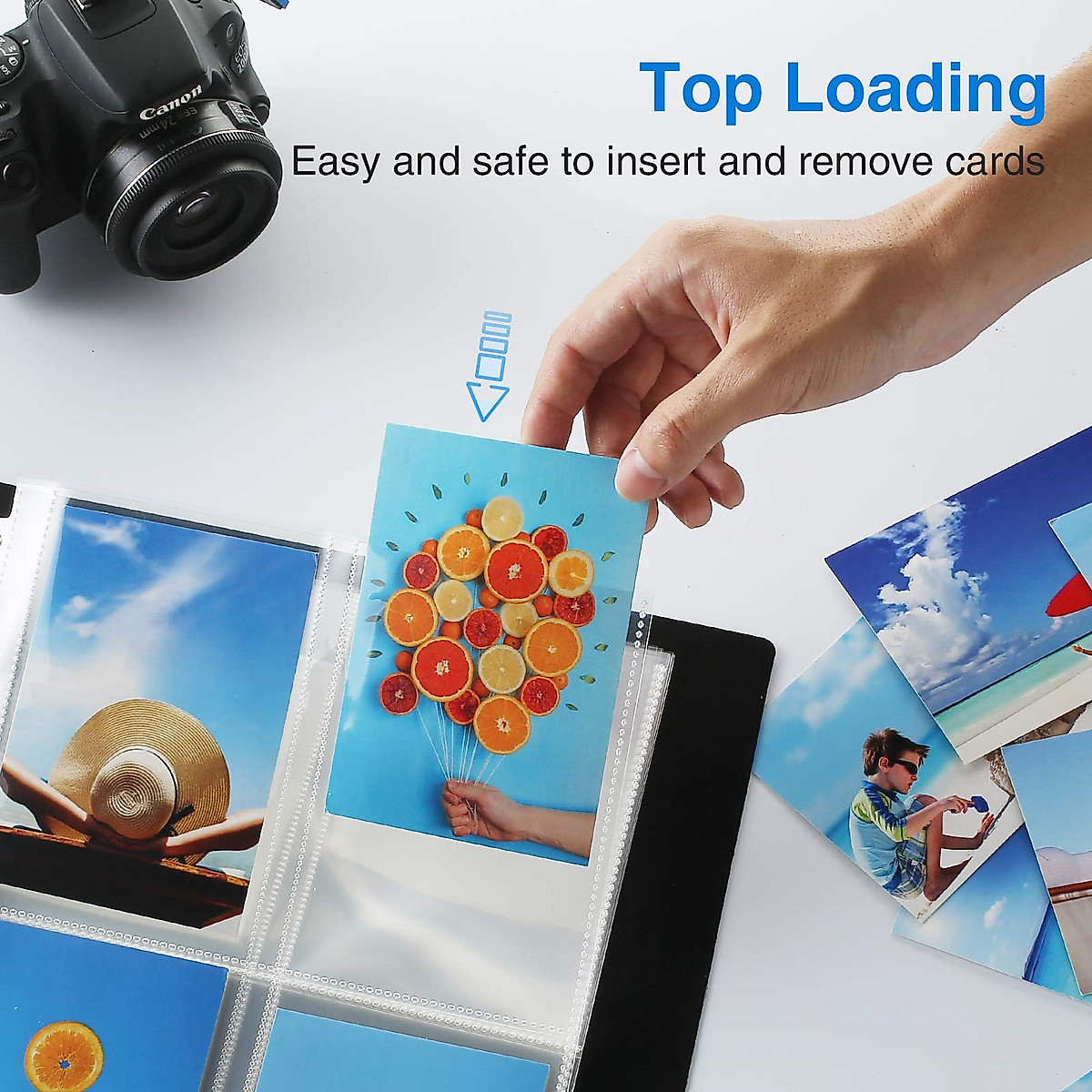 Sooez 30 Pack Heavy Duty Photo Page Protector (3.5x5, 240 Photos), Plastic Clear Photo Album Sleeves for 3-Ring Binder, Four Pockets Per Page Top Loading, Double-Sided