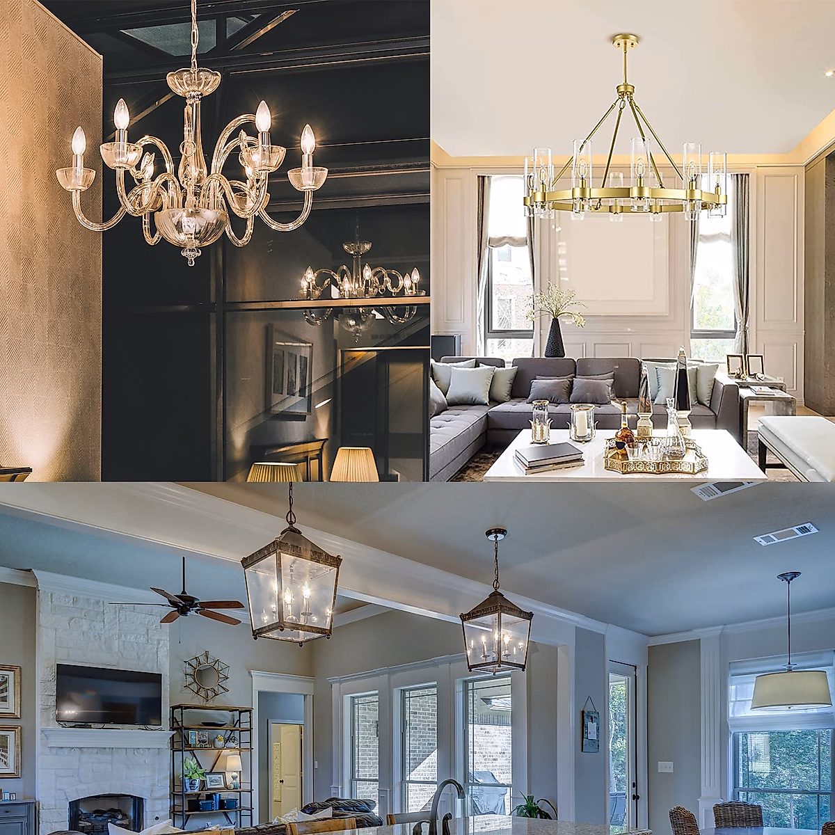 Sunaiony LED Candelabra Bulbs 25Watt Equivalent, B11 LED Bulb 2W Warm White 2700K E12 Base, Dimmable Edison Chandelier Light Bulbs, LED Type B Bulb, 8 Pack