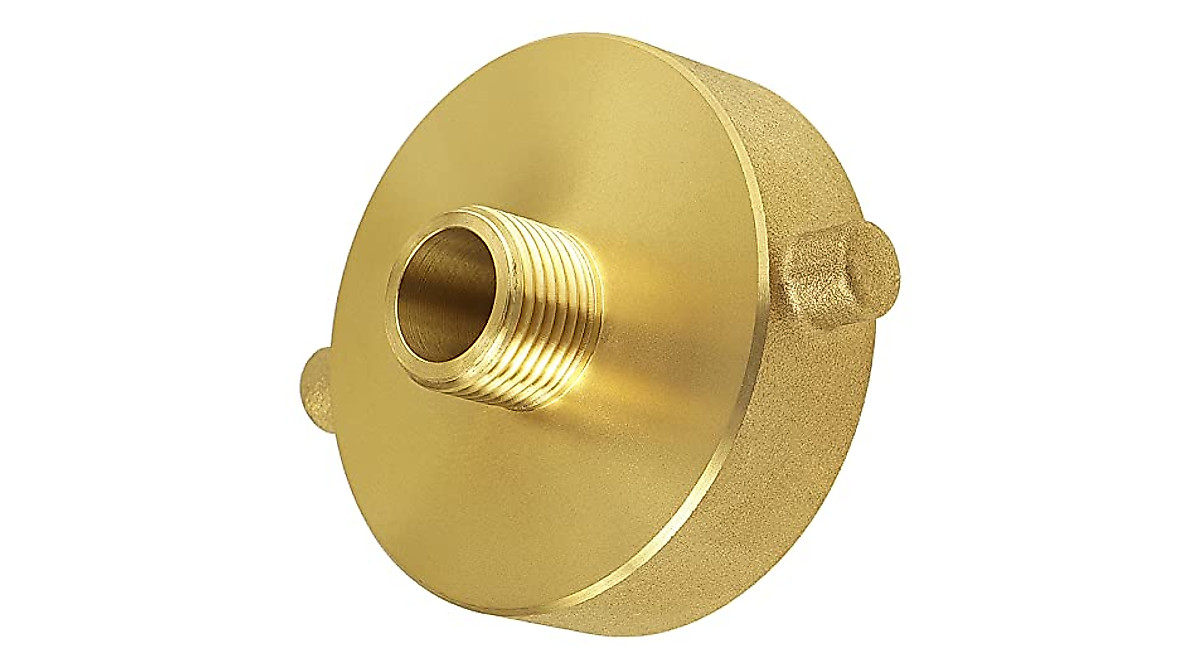 NOVINO Fire Hydrant Hose Adapter - Brass, 2-1/2" to 3/4" Hose Connector