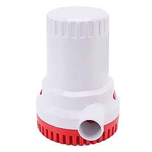 Bilge Pump, Bilge Pumps for Boats, Bilge Pump Silent Boat Submersible DC Micro Drain Marine Sewage for Pond Pool 2000 GPH (12V)