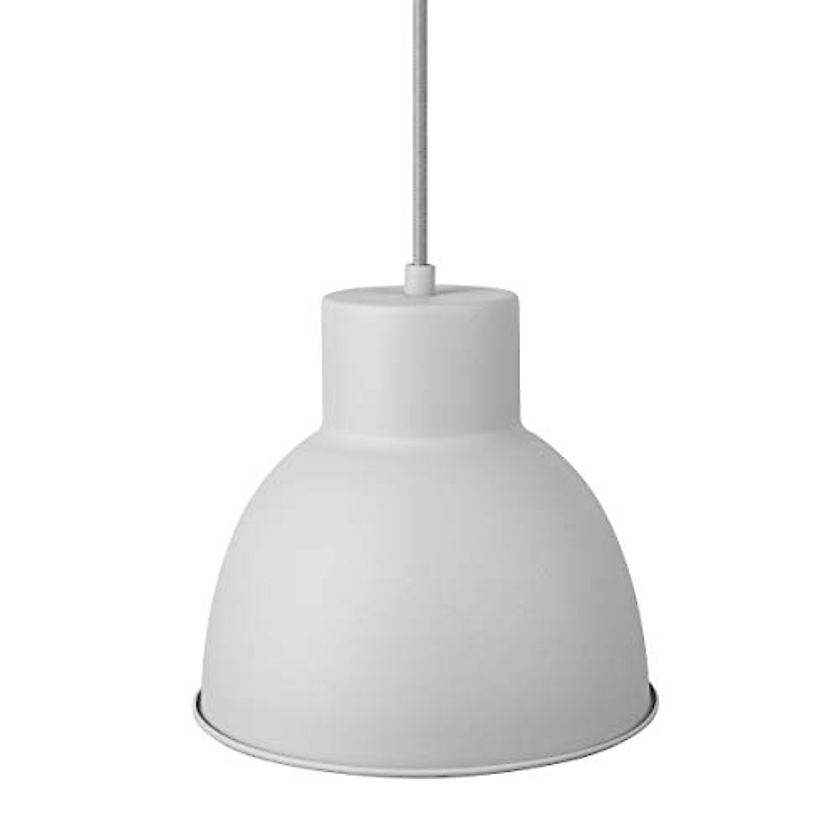 Globe Electric 61002 1-Light Pendant, Matte Gray, Gray Designer Fabric Cord