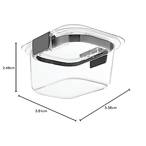 Rubbermaid Brilliance Food Storage Container, Small, 1.3 Cup, Clear 1991155
