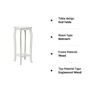 Frenchi Home Furnishing 2 Tier Plant Stand, WHITE