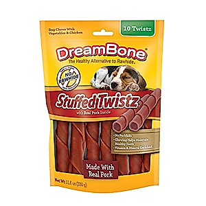 DreamBone Stuffed Twistz 10 Count, Rawhide-Free Chews