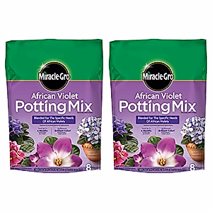 Miracle-Gro African Violet Potting Mix, 8qt, 2-Pack