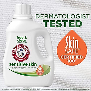 Arm & Hammer Sensitive Skin Free & Clear, 105 Loads Liquid Laundry Detergent, 105 Fl oz