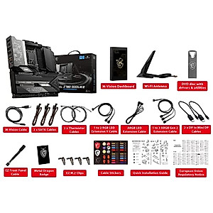 MSI MEG Z790 GODLIKE Gaming Motherboard (Supports 12th/13th/ 14th Gen Intel Processors, LGA 1700, DDR5, PCIe 5.0, M.2, 10Gbps LAN, USB 3.2 Gen2, Wi-Fi 6E, Bluetooth 5.3, Thunderbolt, E-ATX)