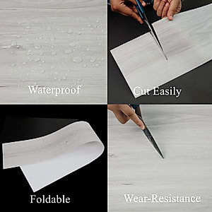 Peel and Stick Floor Tile, Vinyl Plank Flooring, 10-Pack 15 Sq.Ft, Natural Wood Look, Self Adhesive Durable and Waterproof for Transfer Bedroom, Kitchen, RV, Bathroom and Living Room
