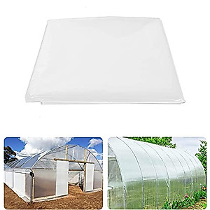 Greenhouse Plastic Film, Clear Green House Sheeting Cover Resistant Film Hoop Transparent Supply Keep Warm for Cold Frost Protector Plant Vegetables Agriculture Garden Horticulture Farms 6.6 x 26.2 FT