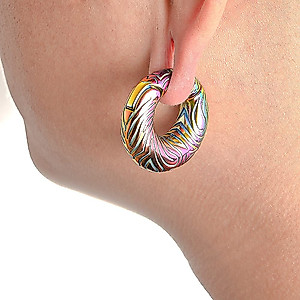 PUNKYOUTH 0g(8mm) Stainless Steel Ear Hanger Weight for Stretching Ear Lobe Women Men Dangle Plugs Tunnels Body Piercing Jewelry Kit