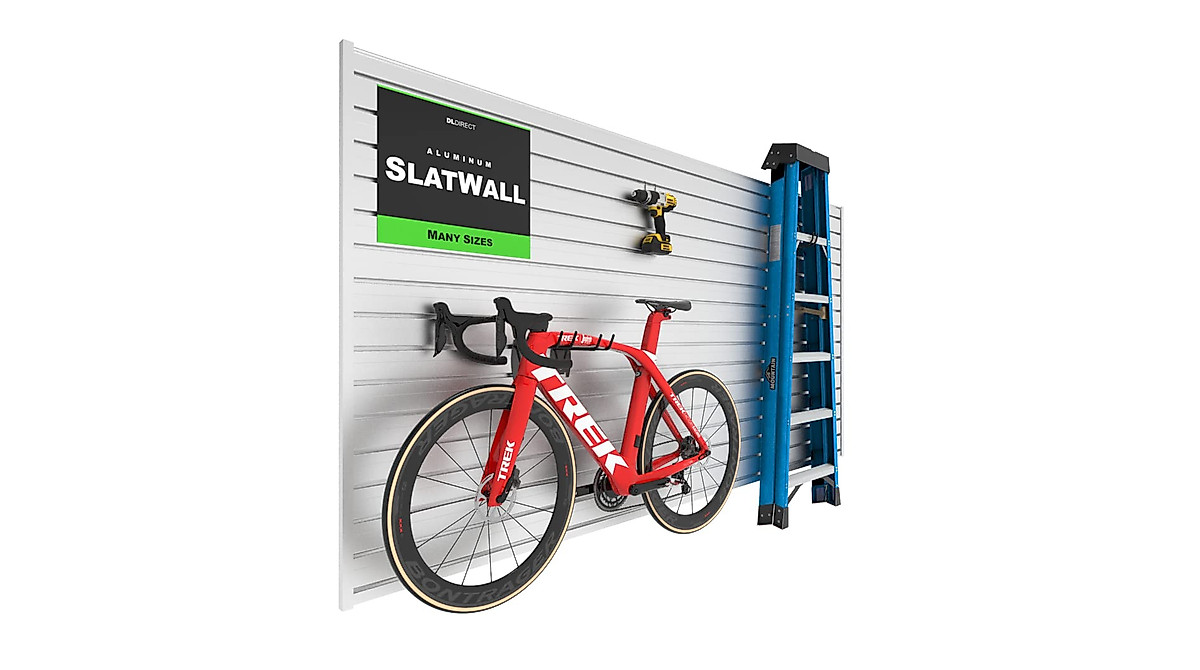 DLDIRECT DiamondLife Aluminum Slatwall Panel Garage Wall Organizer ...