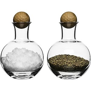 Sagaform Spice and Herb Nature Collection Storage Bottles, 4 1/8-Inch, Clear