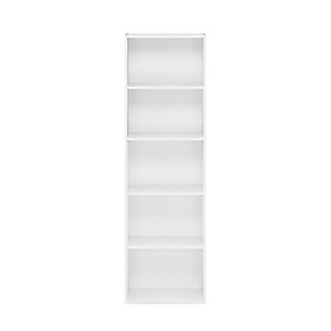 Furinno Luder Bookcase / Book / Storage , 5-Tier, White