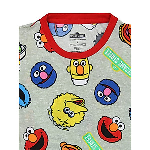 Sesame Street Elmo Toddler Unisex Long Sleeve 2-Piece Pajamas Set (2T, Gray)