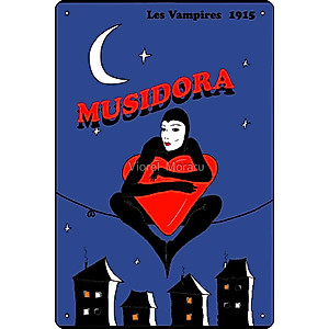 Musidora as Irma Vep Art Print Metal Tin Sign Plaque Man Cave Wall 8x12 Inch Wall Art Decoration