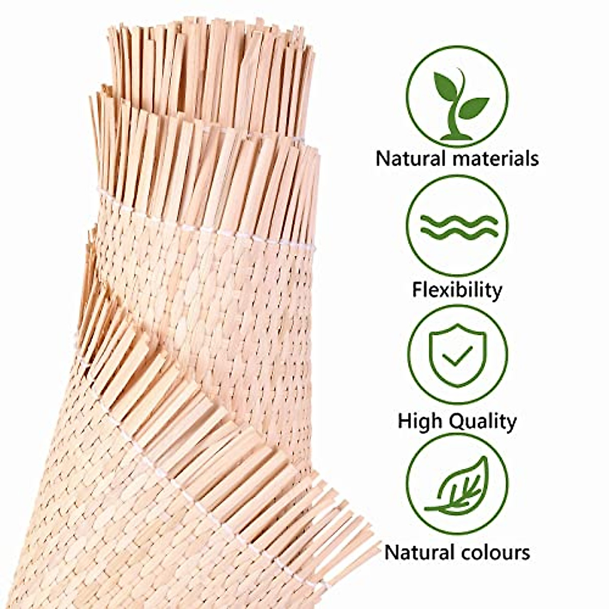 4.5"/14"/16"/18"/20"/24" Width Closed Natural Cane Webbing, Rattan Webbing for Caning Projects, Woven Cane Roll for Furniture, Chair, Cabinet, Ceiling, Basket