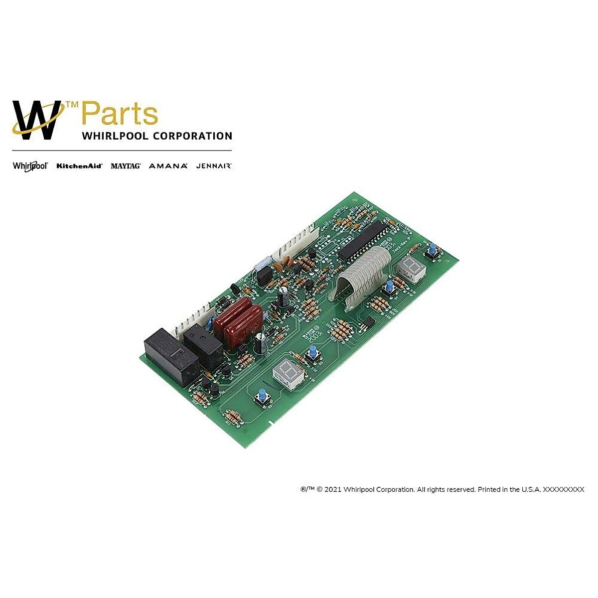 Whirlpool WPW10503278 OEM Refrigerator Main Control Board, standard size, Green