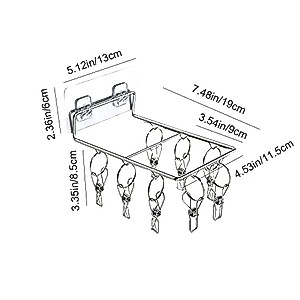 NOOMIEQCF Clothes Drying Rack Towel Rack Sock Drying clamp Stainless Steel Drying Drip Hanger Self Adhensive Hanger Rack for Socks Gloves Baby Clothes