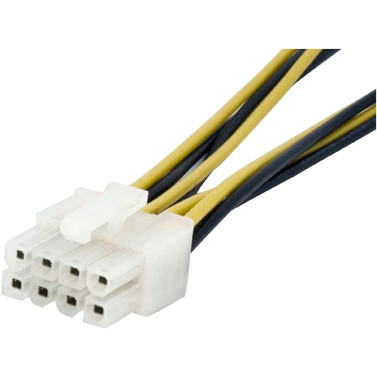 StarTech.com 6 Inch 4 Pin to 8 Pin EPS Power Adapter with LP4 - F/M - ATX to EPS Power Adapter (EPS48ADAP), Black