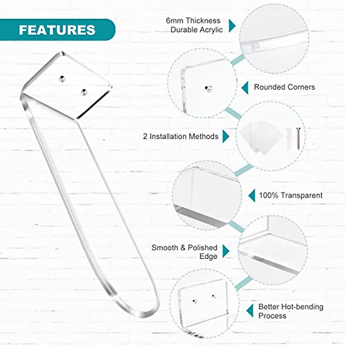 RahTune Shoe Shelves, Floating Sneaker Display, Acrylic Wall Shoe Rack, Show Shelf, Shoe Organizer Holder Wall Mount for Sneaker Collection, Shoe Box