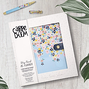 Pukka Pad, Carpe Diem A5 Planner with Weekly, Monthly Undated Inserts, 10 X 9.5 X 2 Inches, Disty Floral