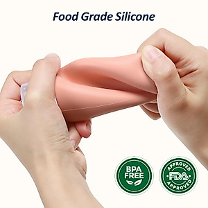 PACKISM TSA Approved Toiletry Bag with Bottles - Travel Essentials 8 Pack Leakproof 3.4oz Silicone Travel Bottles for Toiletries, Shampoo Conditioner Lotion Body Wash BPA Free, Pink