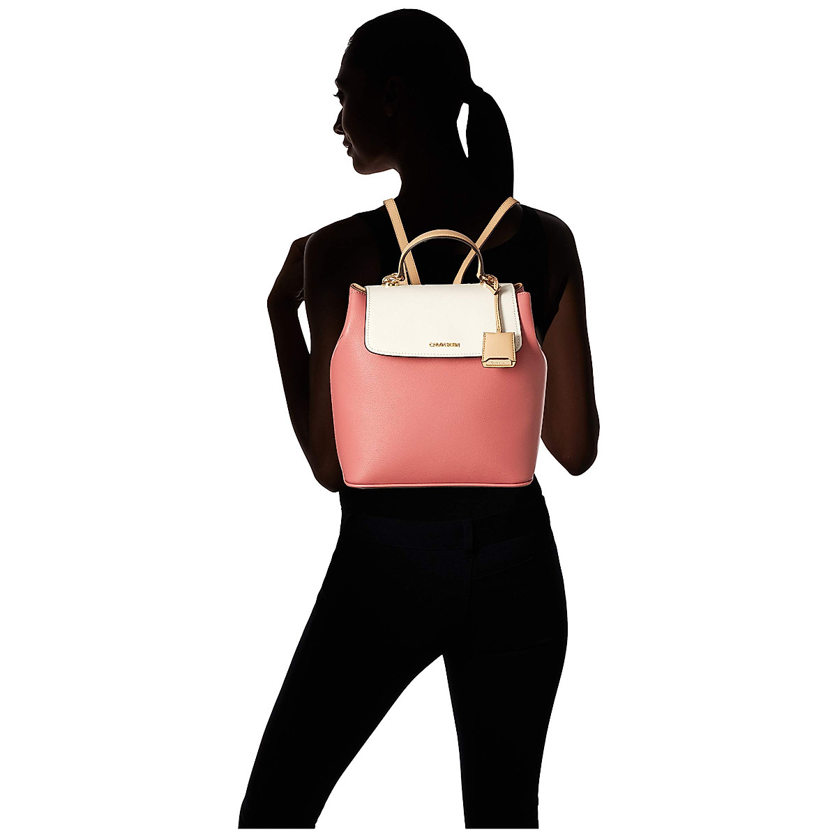 Calvin Klein Women's Leilani Micro Pebble Backpack, Deep Black, One Size