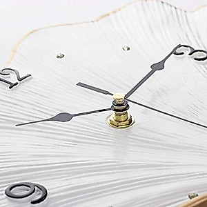 keenkee Elegant Wall Clock with Pendulum Battery Operated Non Ticking Silent Unique Home Decorative Fancy Hanging Clocks for Living Room Kitchen Bedroom Office Dining Bathroom Aesthetic Decor