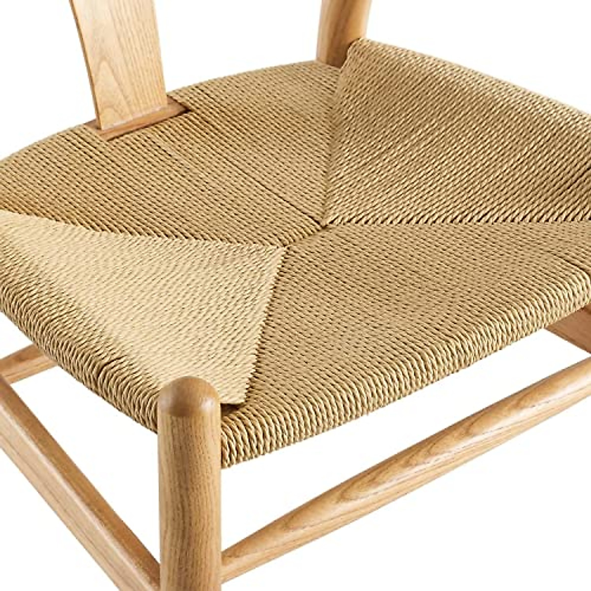 Modway Amish Mid-Century Wood Kitchen and Dining Room Chair in Natural