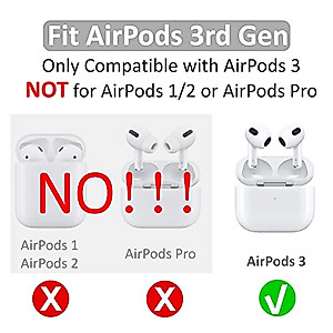 9 Pairs (Fit in Case) Ear Tips Compatible with AirPods 3rd, Replacement Ultra Thin Slim Silicone Eartips Earbuds Gel Cover Accessories Compatible with AirPods 3-3 White Multicolor