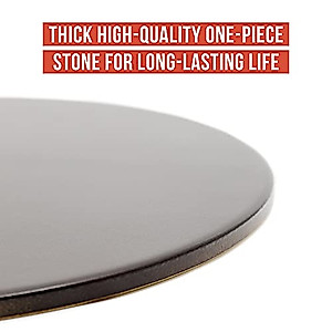 Chef Pomodoro Round Pizza Stone for Oven and Grill, Best Baking Stone for Ovens and Grills, Pizza Baking Stone for Pizza and Bread Baking, BBQ Pizza Stone, Durable - 15 inch
