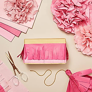 160 Sheets Bulk Tissue Paper for Gift Wrapping Bags, Valentines DIY Crafts, 4 Pink Colors, 15 x 20 in