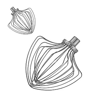 KN211WW 11-Wire Whip Stand Mixer Attachment Compatible with all KitchenAid Bowl-Lift 5 Quart, 6 Quart .usd with model:KD26,KH25,KT26,KV25,KJ26,KB26,KB25,KP26 (KN211WW/6 Quart)