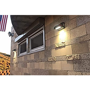 RuggedGrade 5,600 Lumen - 40 Watt Rotate III Series LED Wall Pack - 5000K - High Efficiency 140 Lumen to watt - Black Color - with Photocell