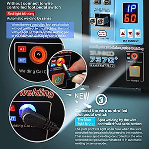 ALSUP Battery Welder spot Welding Equipment,737G+ Intelligent Pulse spot Welder, with Battery and LED spot Welder, Dual Function Induction Battery spot Welder