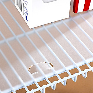 2 Roll Wire Shelf Liner Clear Shelf Covers for Wire Shelving 12 Inch Wide Waterproof Non Adhesive Refrigerator Pantry Wire Shelf Plastic Mats for Kitchen Cabinet Drawer Fridge Rack, 10 Foot Roll
