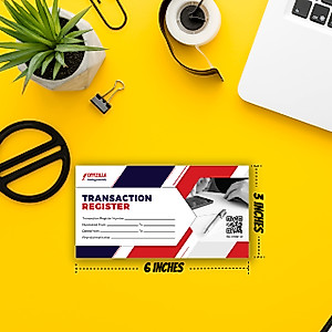 12 Check Registers for Personal Checkbook with Thicker No Bleed Paper, 6 x 3-Inches – Easy to Read and Portable Checkbook Register for Personal or Business Log, Deposit, Credit & Saving Bank Account