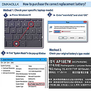 AP18E7M AP18E8M Battery for Acer Predator Helios 300 PH315-52 PH315-53 PH317-53 Predator Triton 300 PT315-51 Nitro 5 AN517-52 AN517-51 AN515-54 AN515-43 AN515-44 Nitro 7 AN715-51 Aspire 7 A715-74G